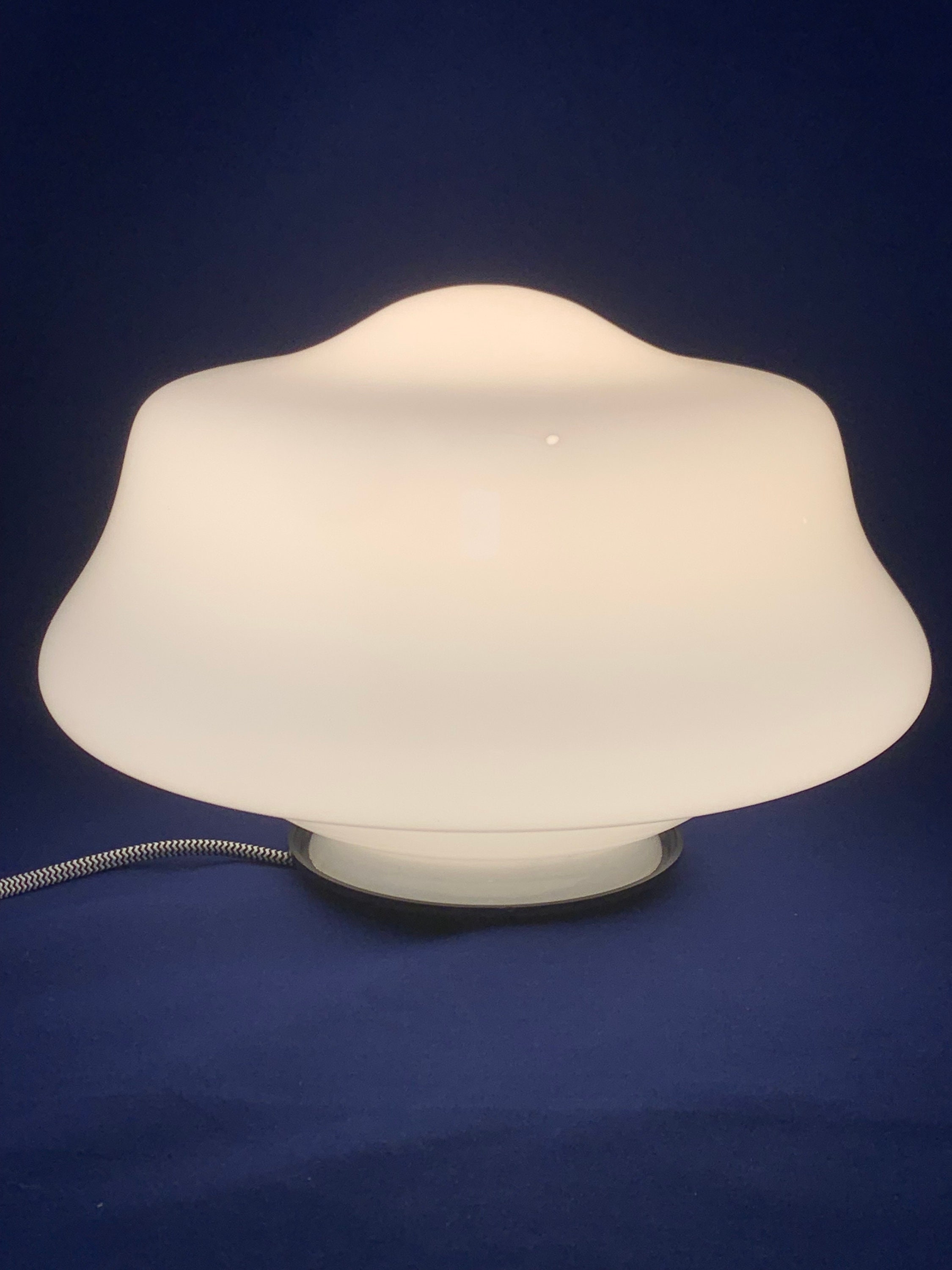 Large Opaline UFO Spaceship Converted Table Lamp - Etsy