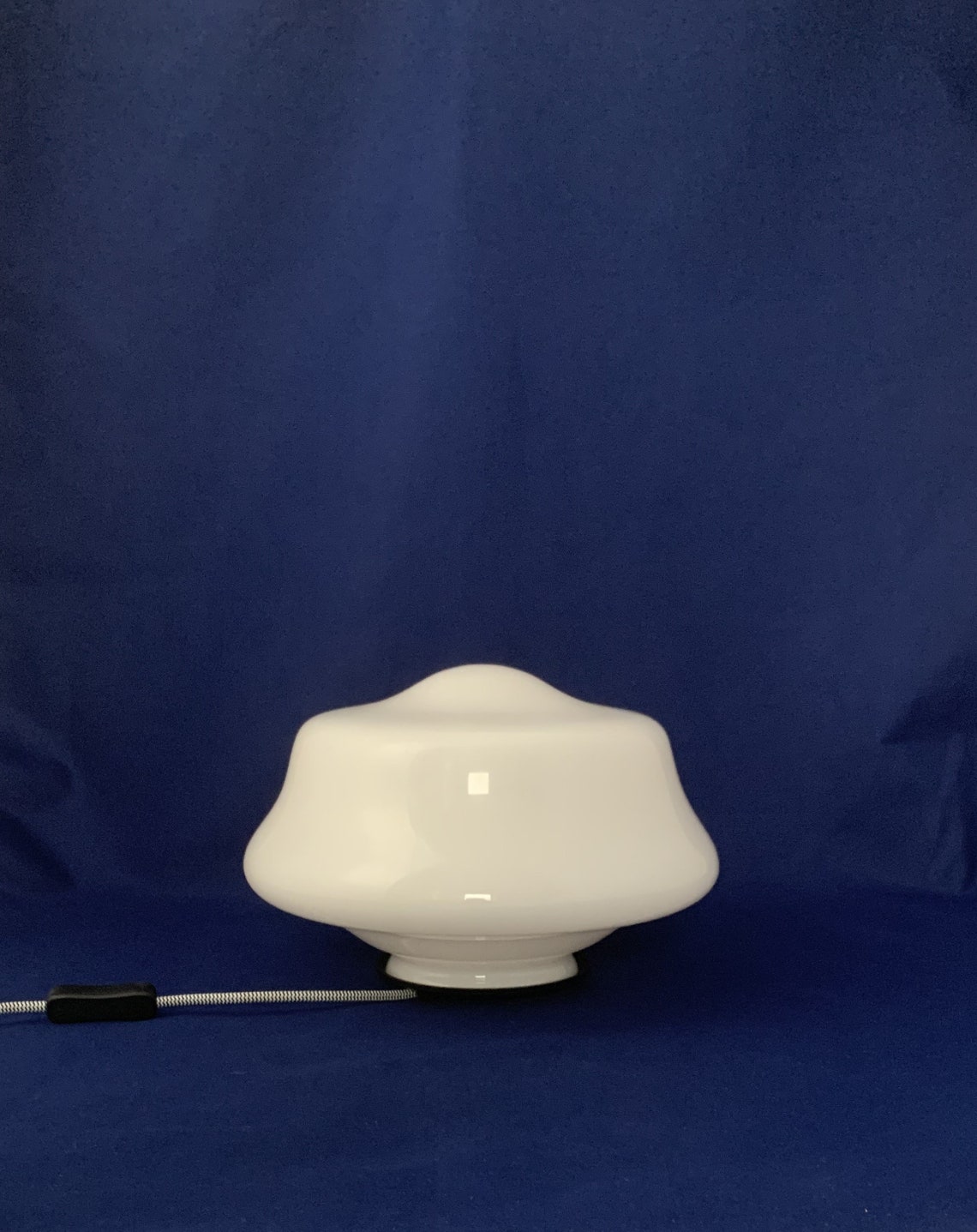 Large Opaline UFO Spaceship Converted Table Lamp - Etsy