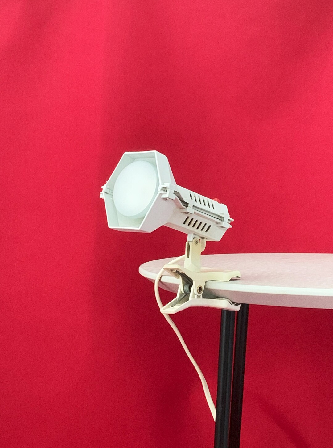 80s LIVAL PHOTON White Clip-on Clamp Lamp - Etsy