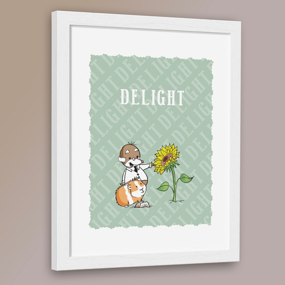 Delight Positive Message Art, Boho-modern Wall Art, Joy Quote Print ...