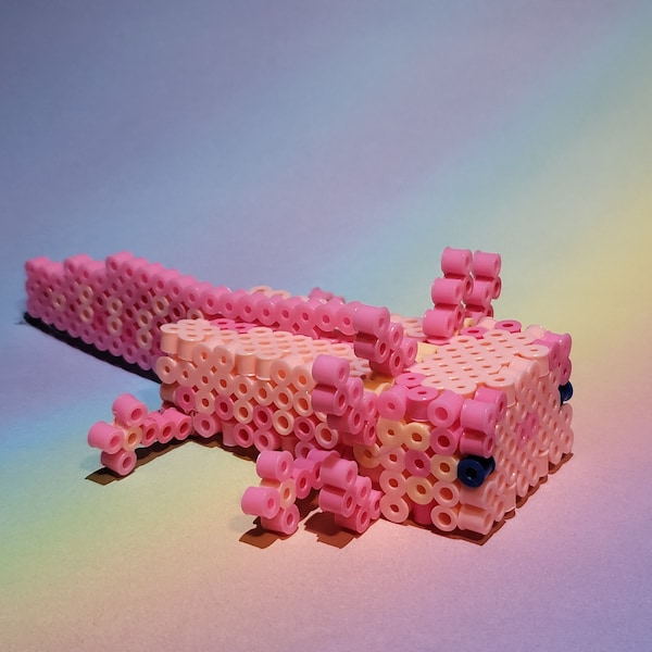 Perler Bead Axolotl 3D at Johanna Reed blog