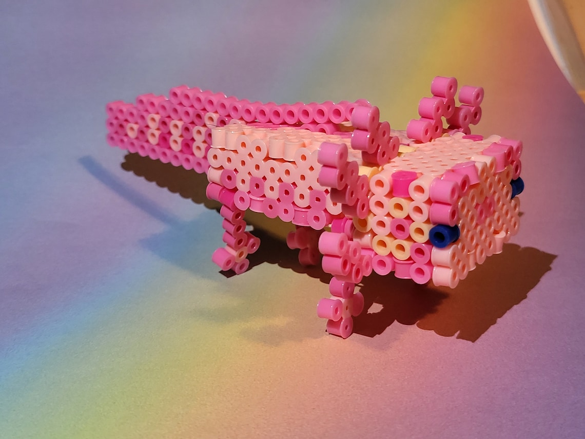Axolotl Cuteness Perler Beads 3D - Etsy