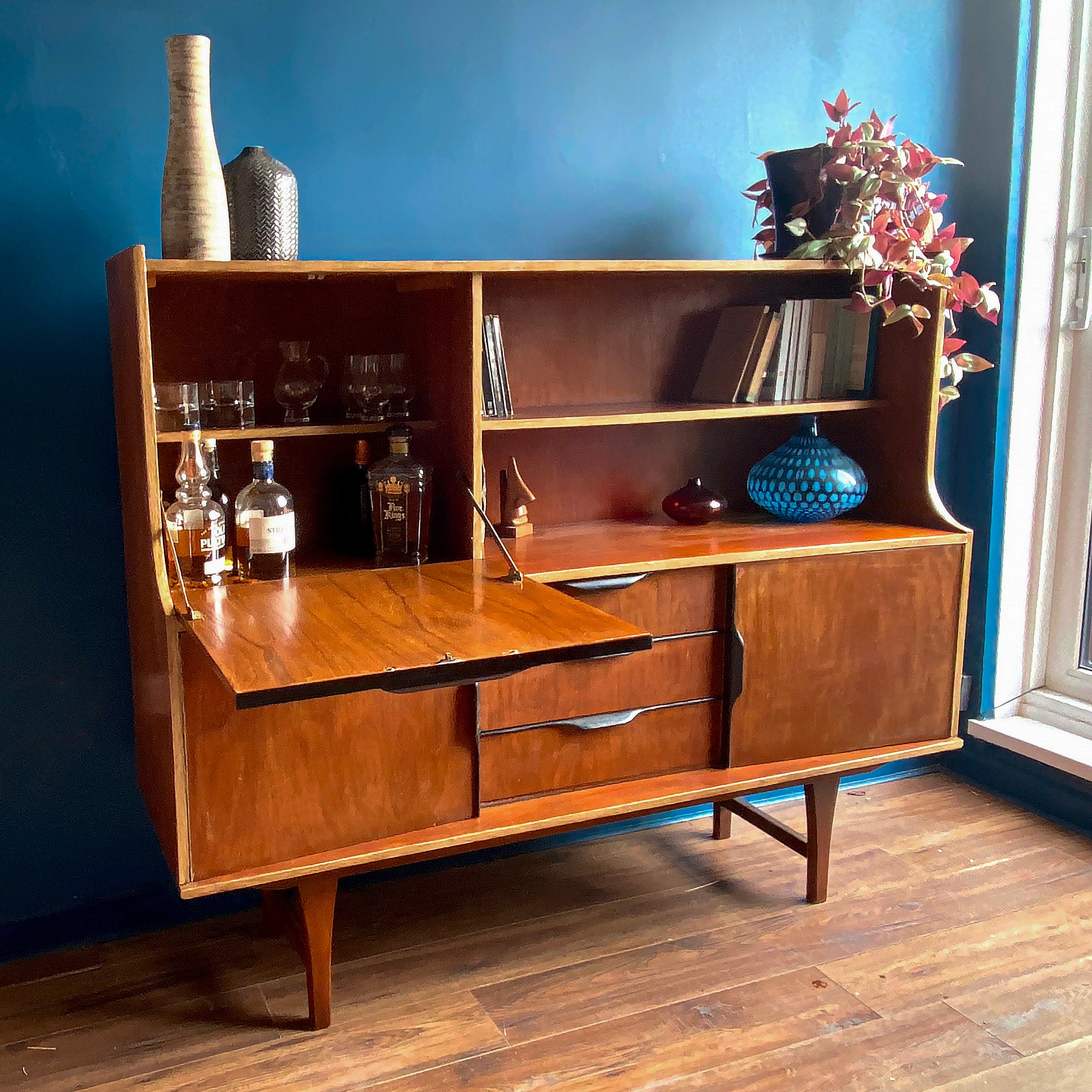 Teak drinks cabinet store