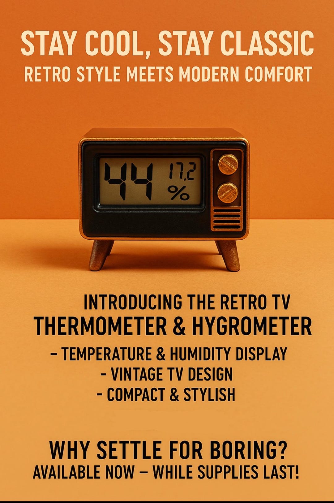 3D Printed Retro Digital Thermometer Hygrometer – Vintage Style ...