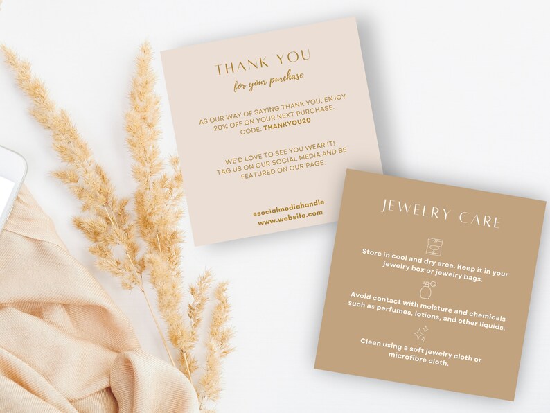 Jewelry Packaging Templates Small Business Branding Logo Printable ...