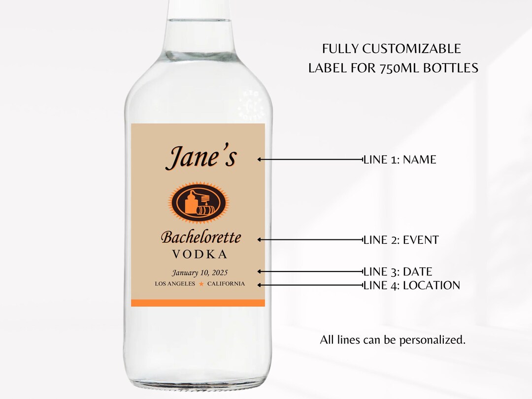 Custom Tito's Vodka Label: Bachelorette Party, Birthday (printable) - Etsy