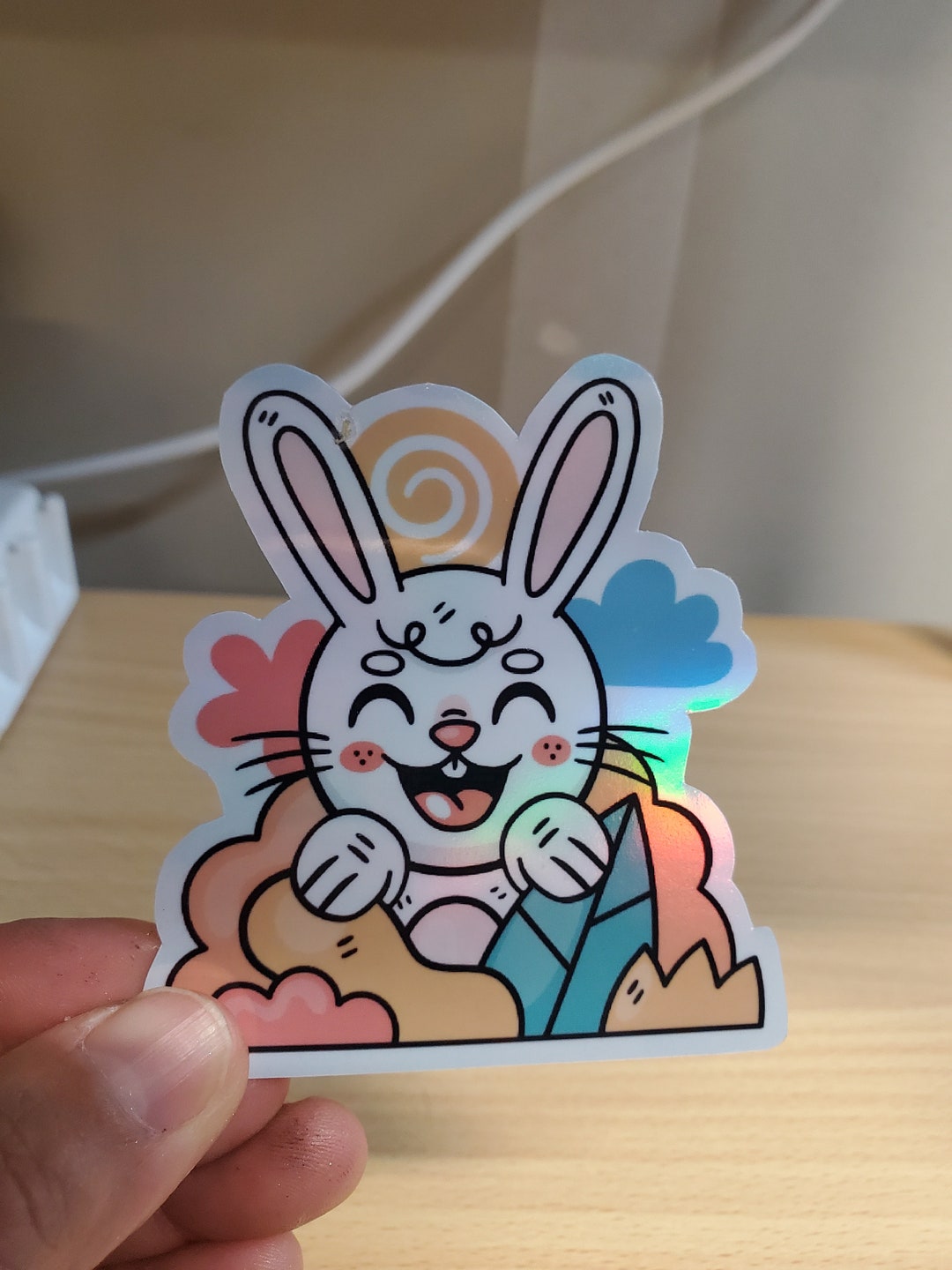 Happy Bunny Peek-a-boo Sticker. - Etsy