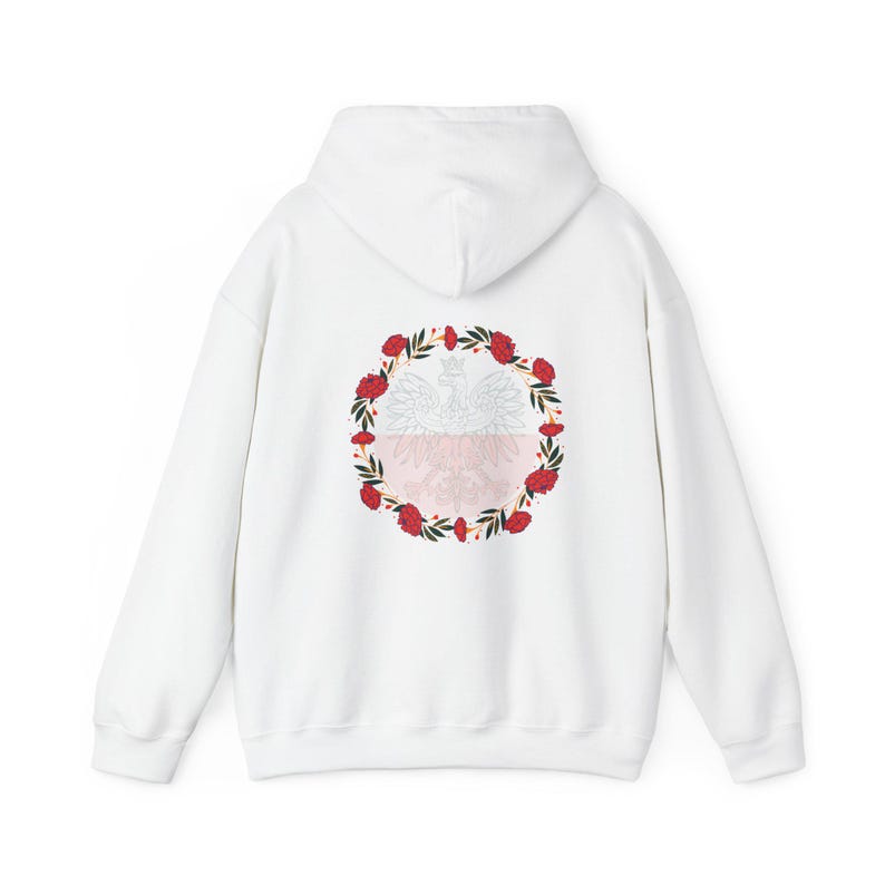 Polska Sweater, Polish Floral Eagle Pullover Sweater, Polish Folk Art ...