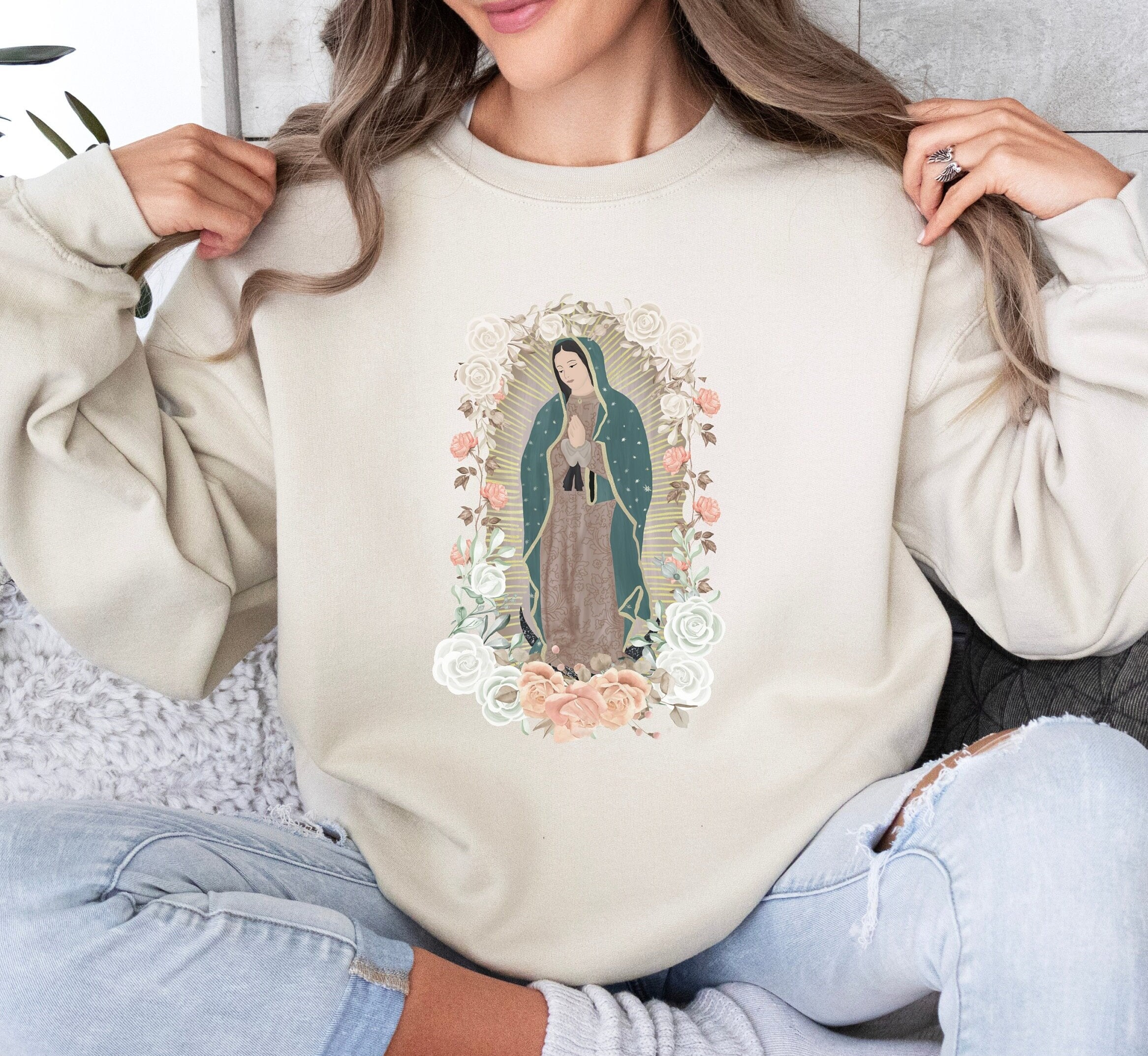 Virgin Mary Sweater, Virgen De Guadalupe, Our Lady of Guadalupe ...