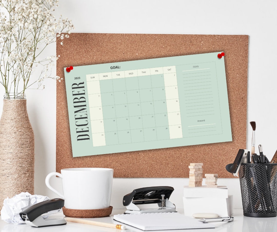 Monthly Goal Tracker With Reward System December 2023 green - Etsy