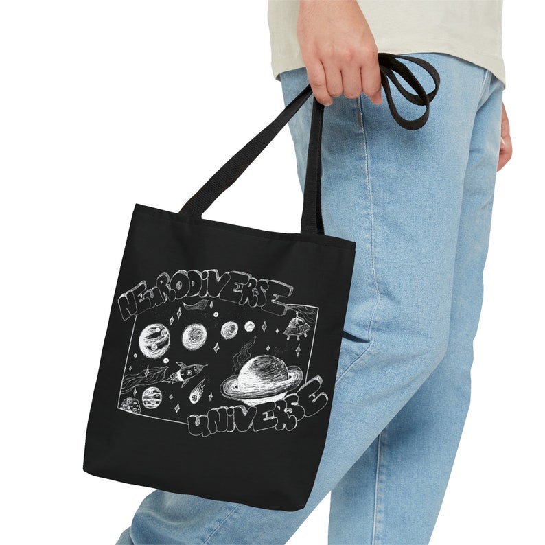 Neurodiverse Universe Autism Accessories Tote Bag black - Etsy