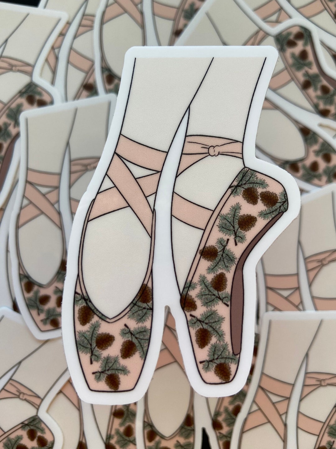Maine State Flower White Pine Cone Pointe Shoe Stickers - Etsy