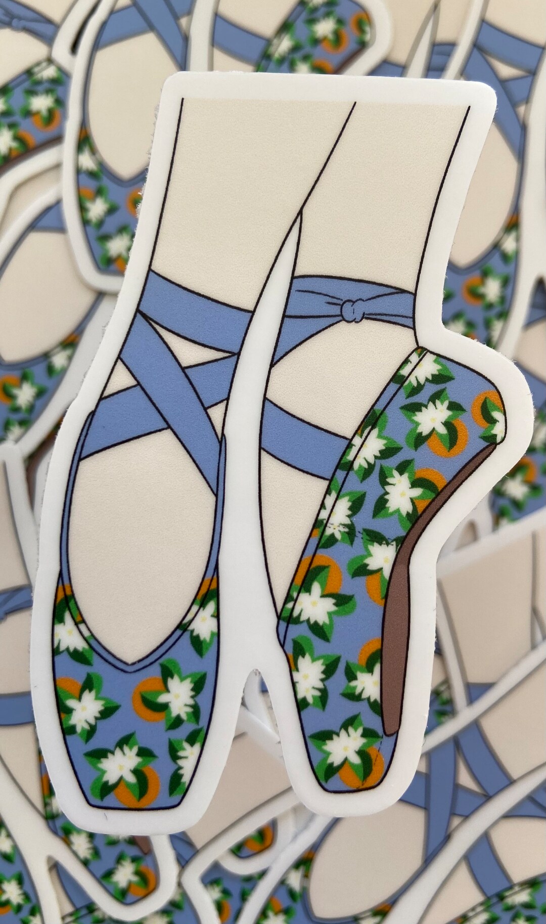 Florida State Flower Orange Blossom Pointe Shoe Sticker - Etsy