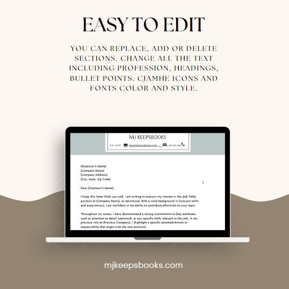 Resume Cover Page Template Word, ATS Friendly, Pages, Google Docs, ATS ...