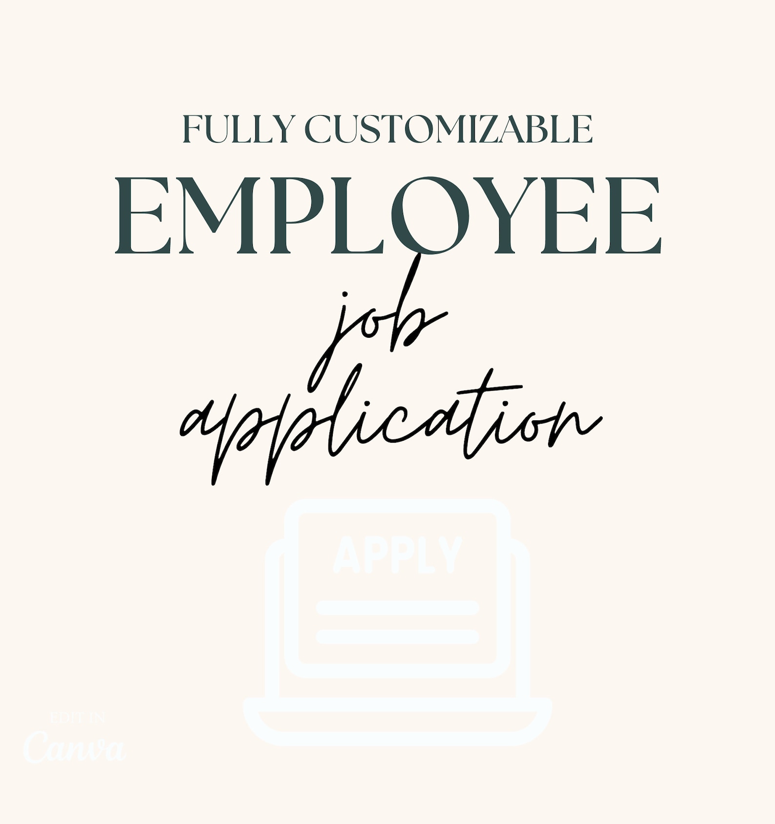 Job Application Editable Job Application Employee Etsy job-application-editable-job-application-employee-etsy