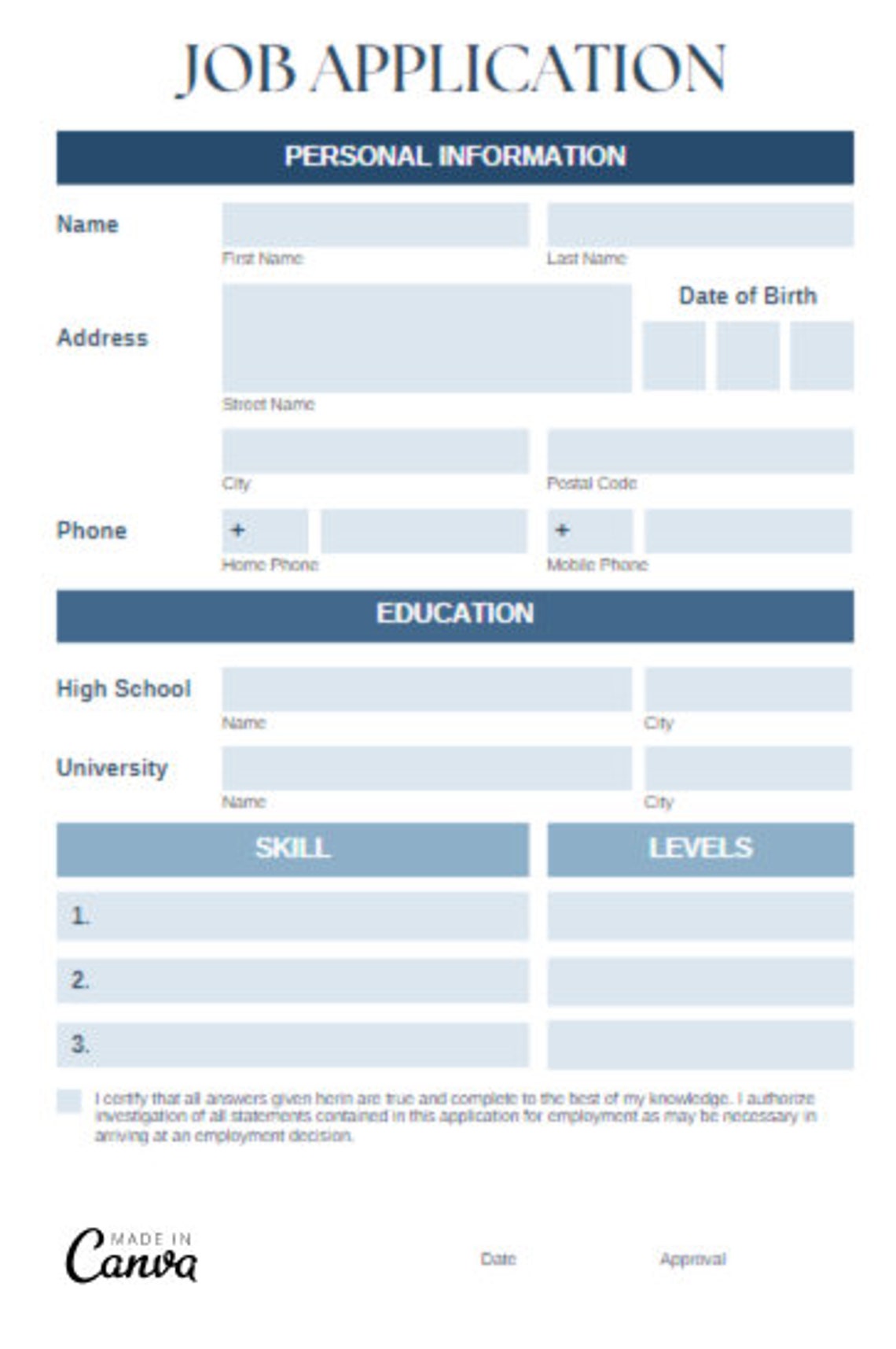 Job Application, Editable Job Application, Employee Application, New ...