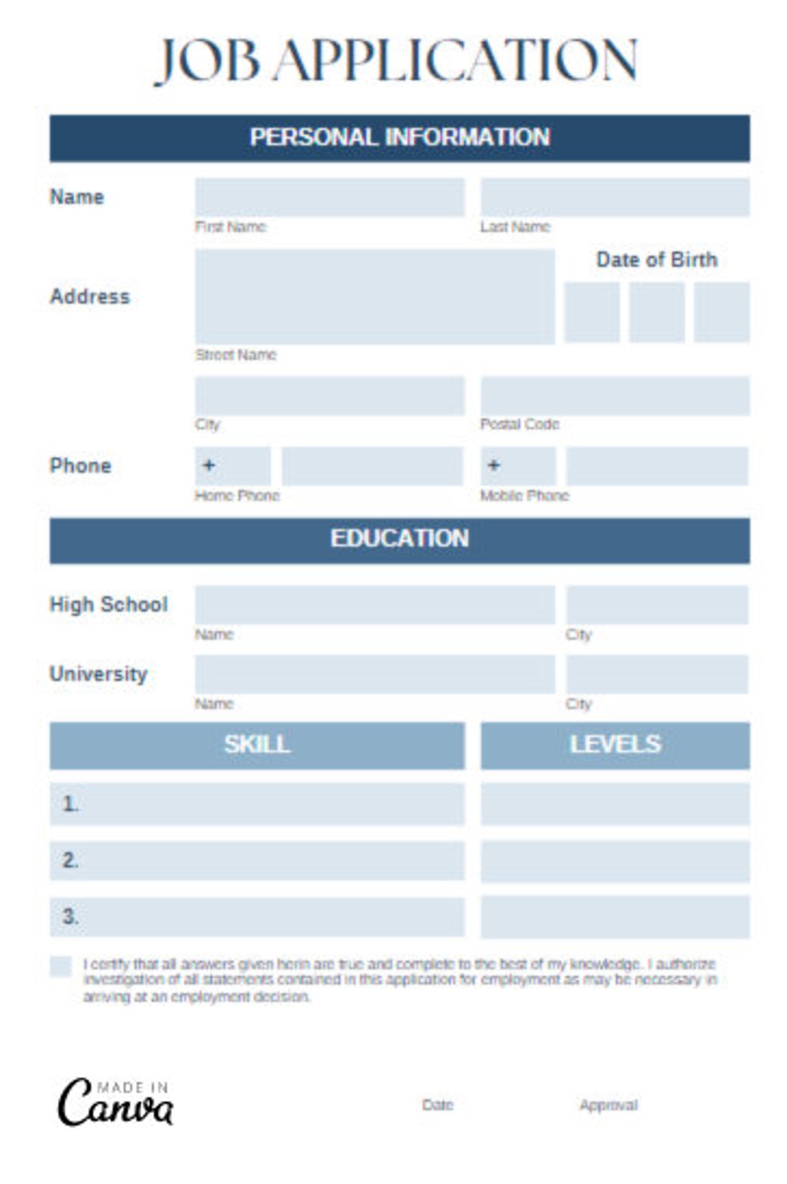 Job Application, Editable Job Application, Employee Application, New ...