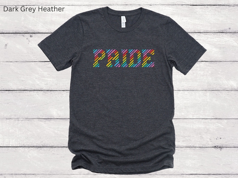 Rainbow Pride Shirt, Pride Parade T-shirt, Subtle Rainbow Gay Pride ...