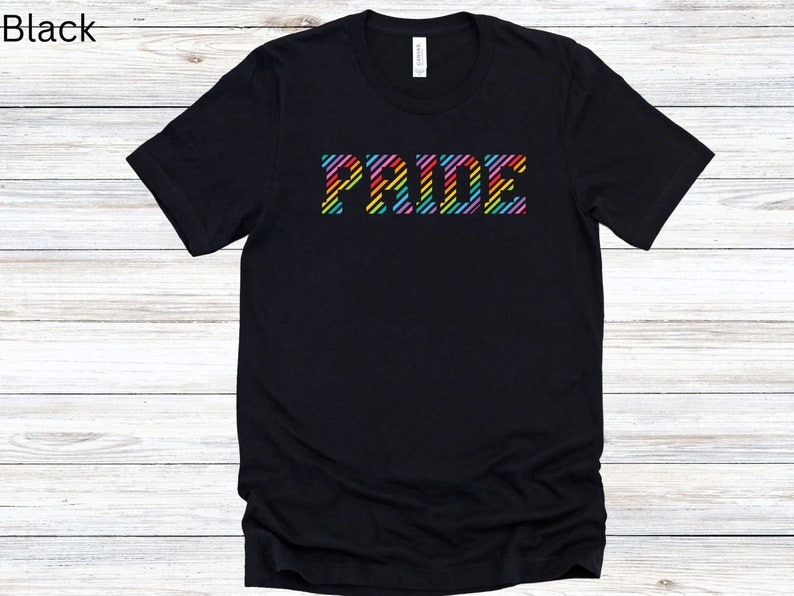 Rainbow Pride Shirt, Pride Parade T-shirt, Subtle Rainbow Gay Pride ...