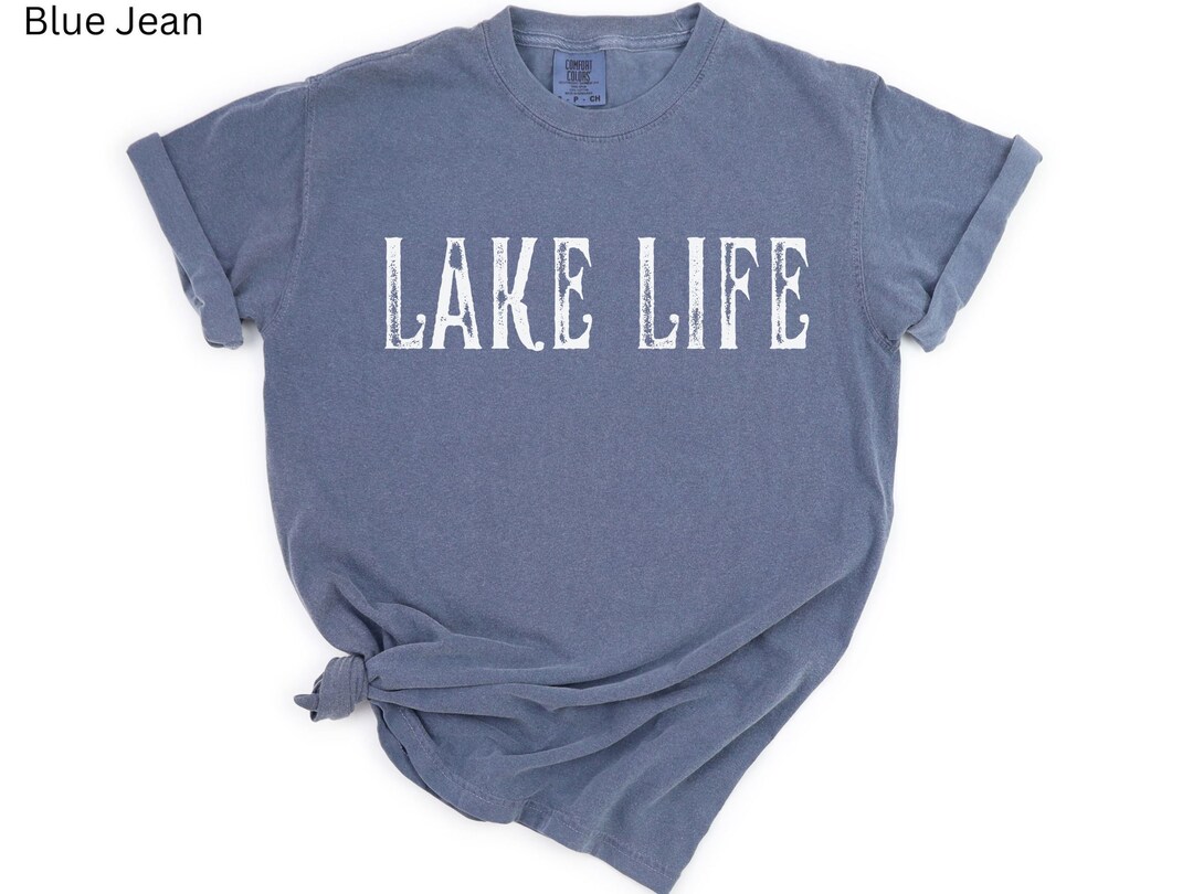 Comfort Colors® Lake Life Shirt, Oversized Distressed Lake Vacation T ...