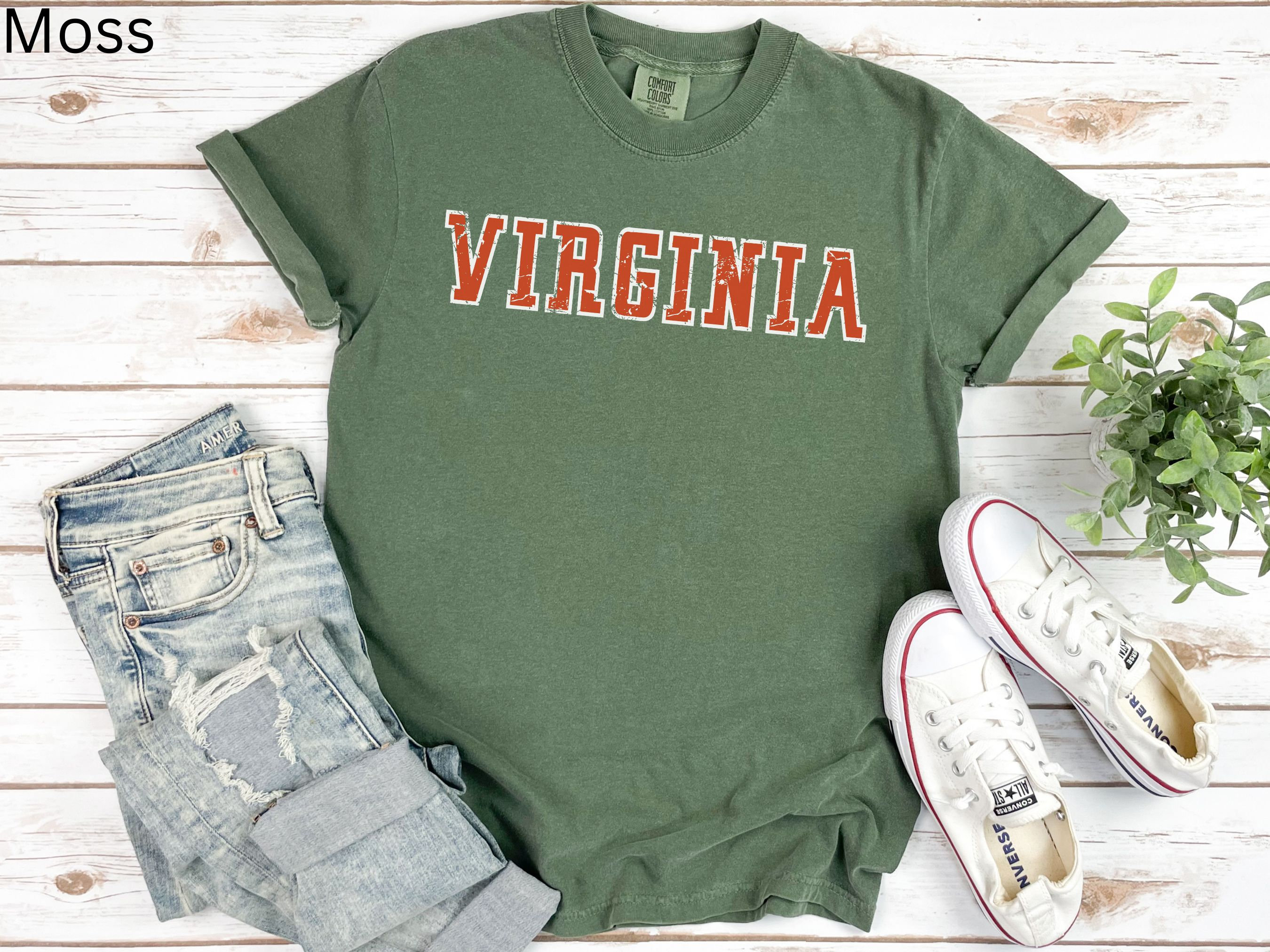 Comfort Colors® Virginia Football Shirt, Oversized Vintage Virginia ...
