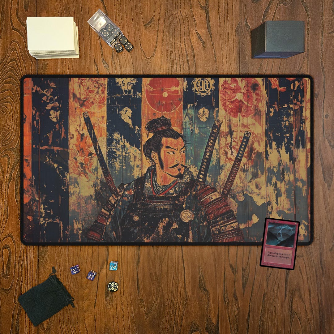 Samurai Warrior TCG Playmat, Custom Art, Tabletop Games, Mouse ...