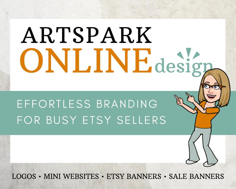Retro Rainbow Etsy Shop Banner Template ~ Editable Canva Design ...
