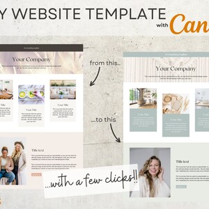 One Page Website Media Kit Template Sales Funnel Canva Landing Page ...
