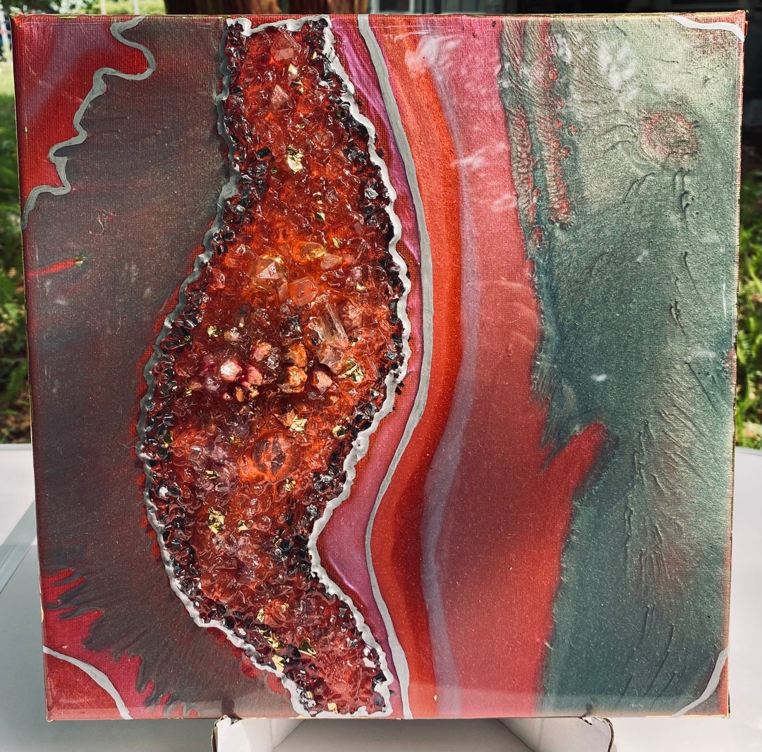 Red Galaxy Geode - Etsy