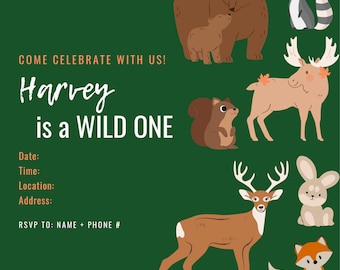 Editable Wild One Birthday Invitation - Etsy