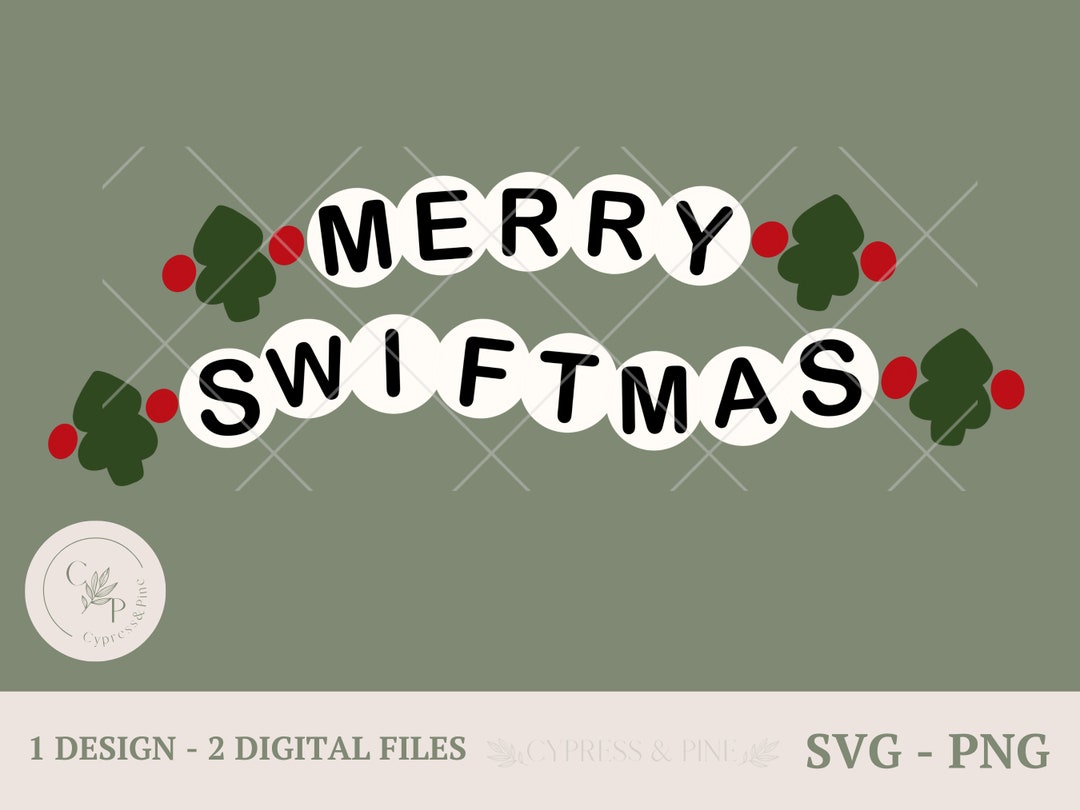 Merry Swiftmas Friendship Bracelet SVG PNG Files, Christmas SVG, Ready ...