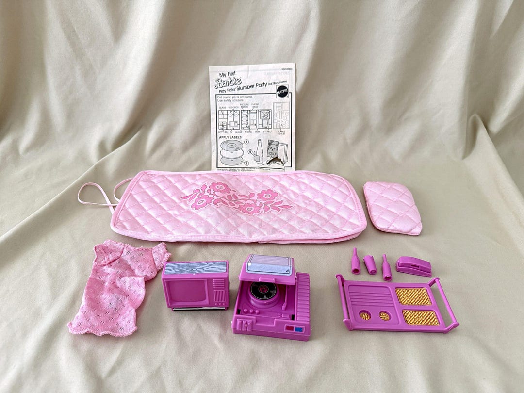 80s My First Barbie Play Pak Slumber Party Set Almost Complete W/extras ...