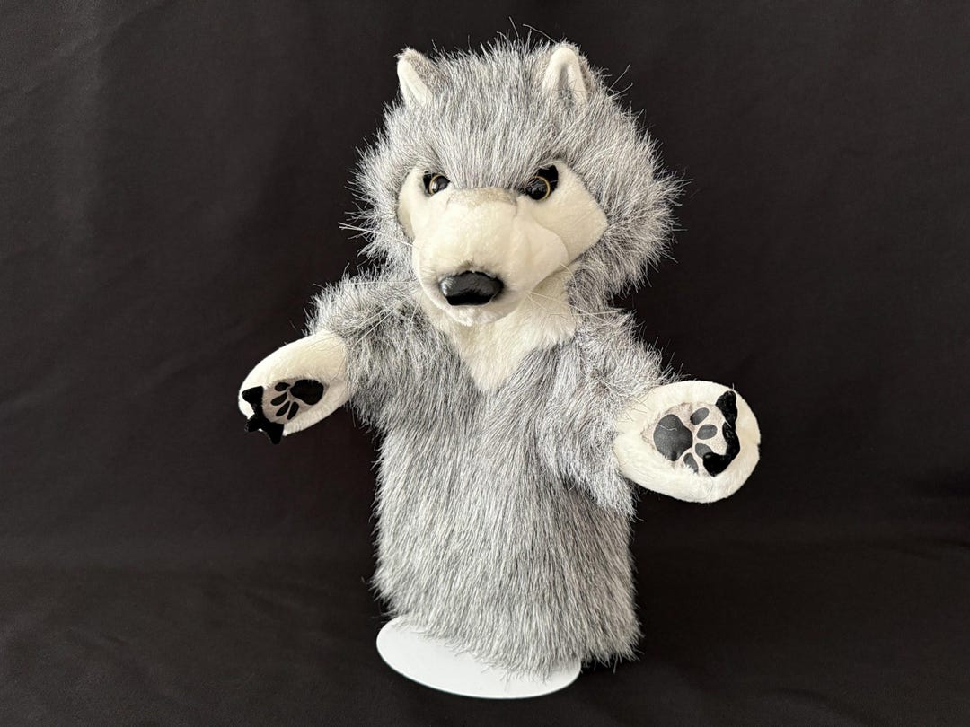 12 Tall Folkmanis Wolf Stage Puppet Stuffed Animal WORKS - Etsy