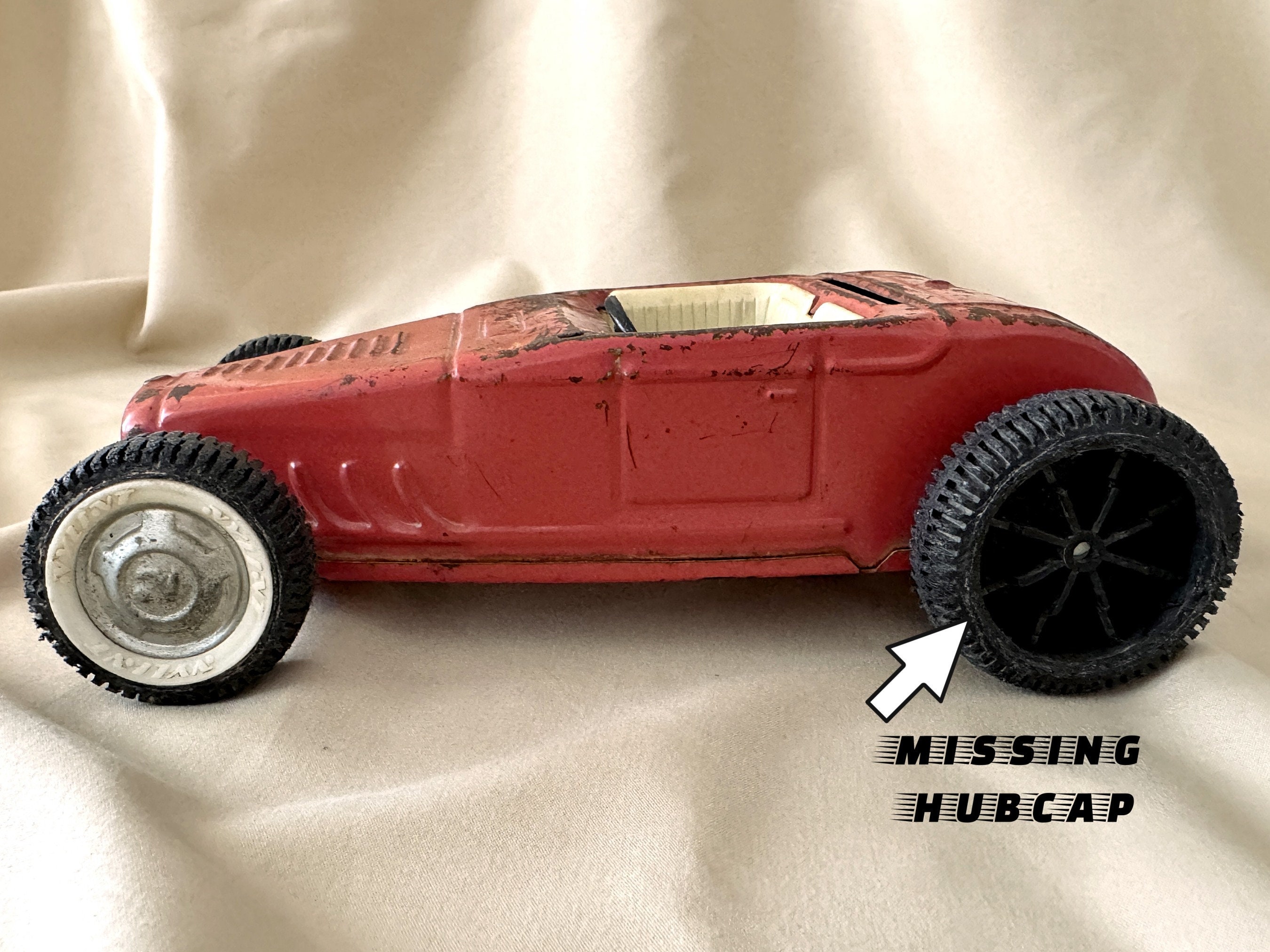 1960s Nylint Ford Red Hot Rod Roadster Coupe Jalopy Car With Seats and ...