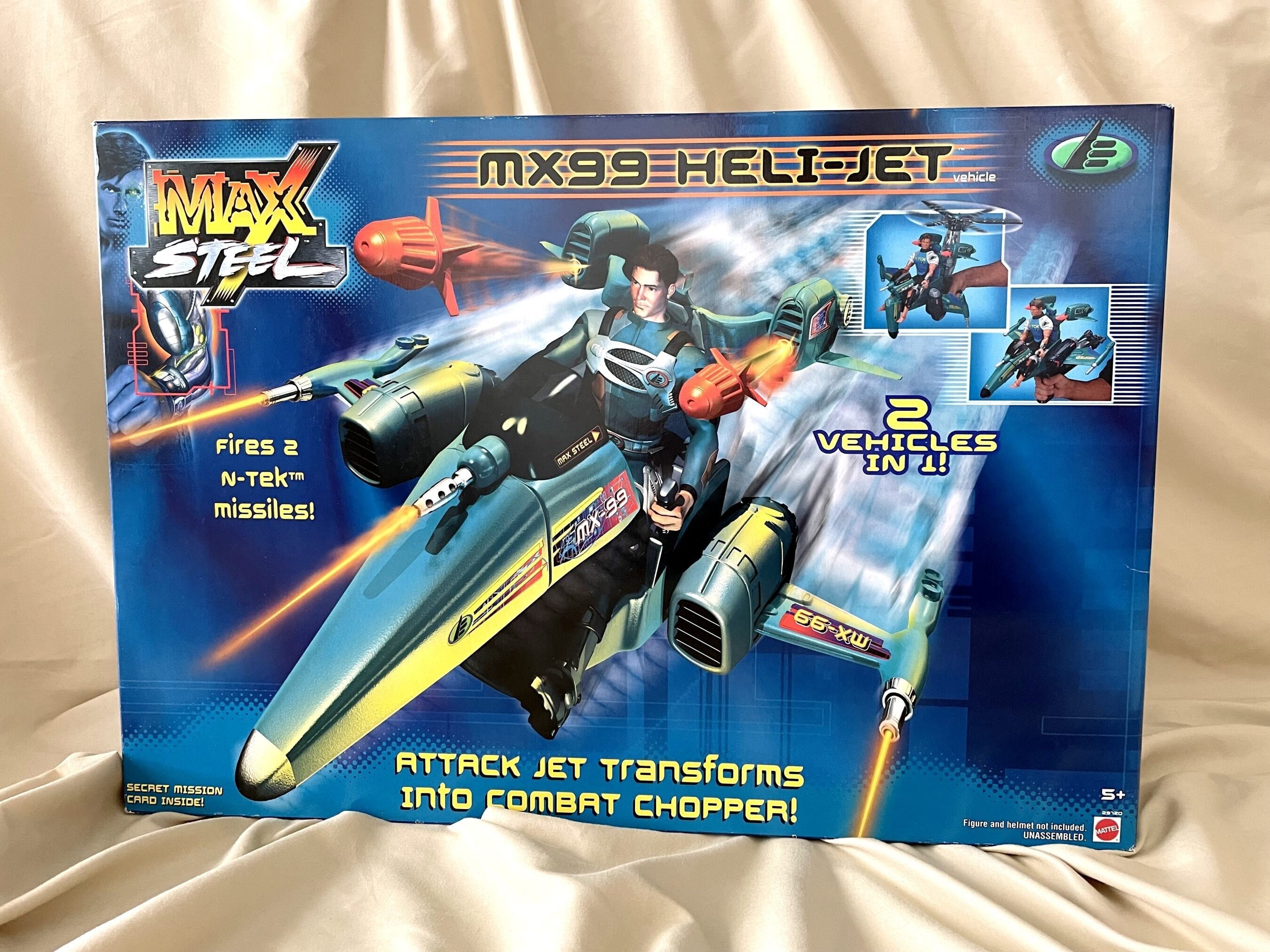Rare Max Steel MX99 Heli-jet Chopper Sealed Recalled WTC Twin Towers ...