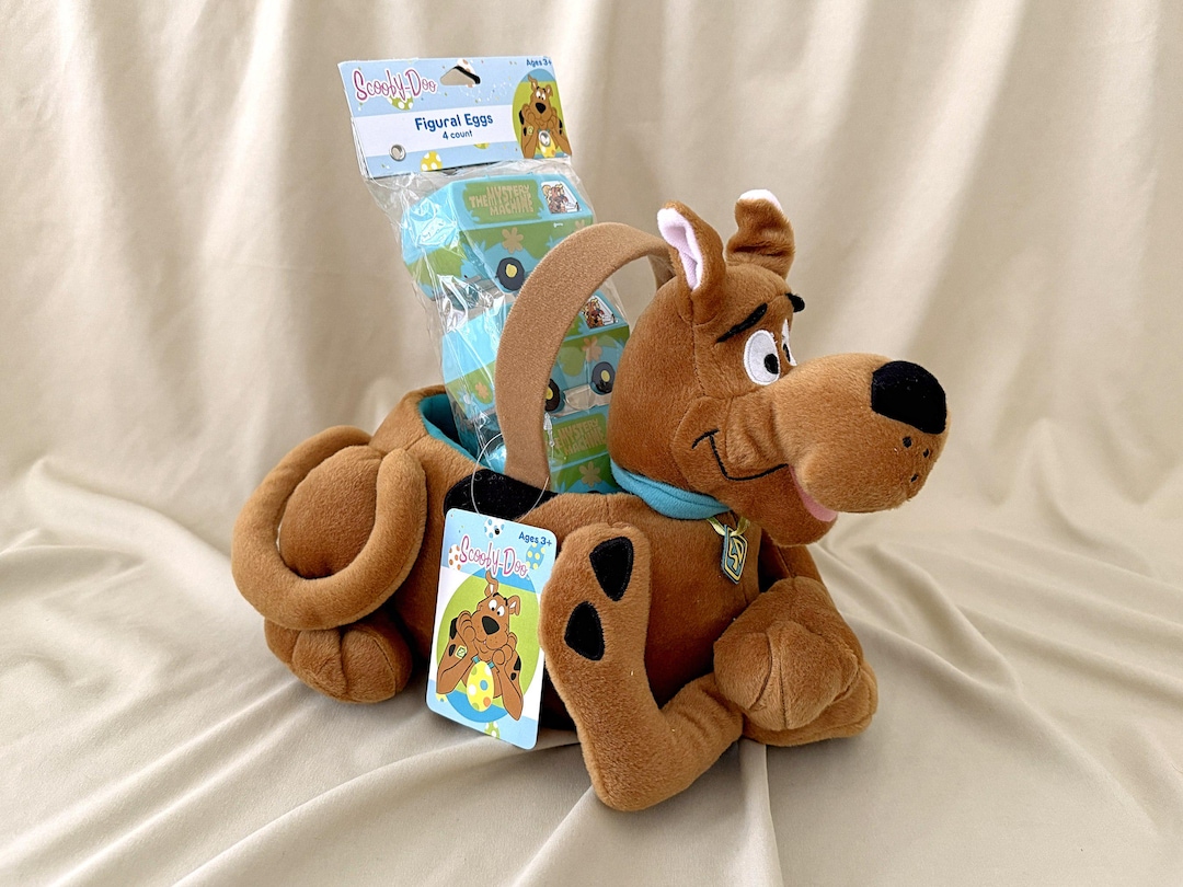 9” Scooby-doo Plush Easter Basket With Handle NWT & Figural Eggs Sealed ...