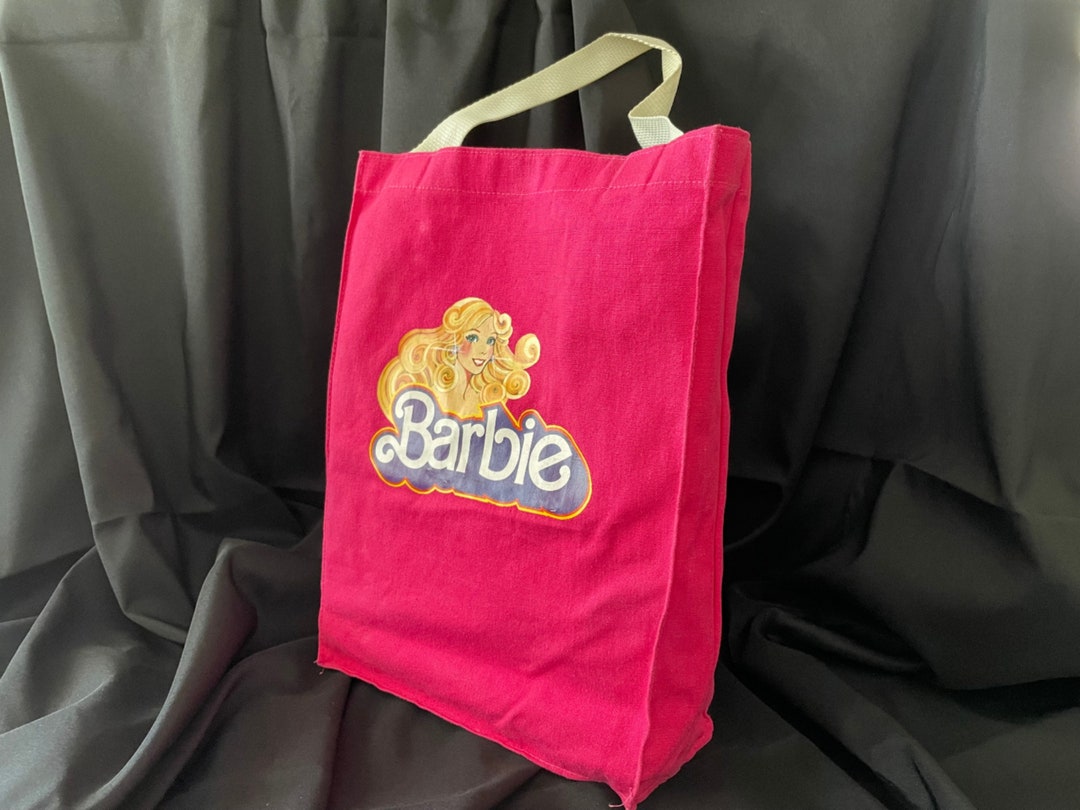 Rare Barbie Canvas Fabric Tote Bag Mattel Retro 80s Superstar ...