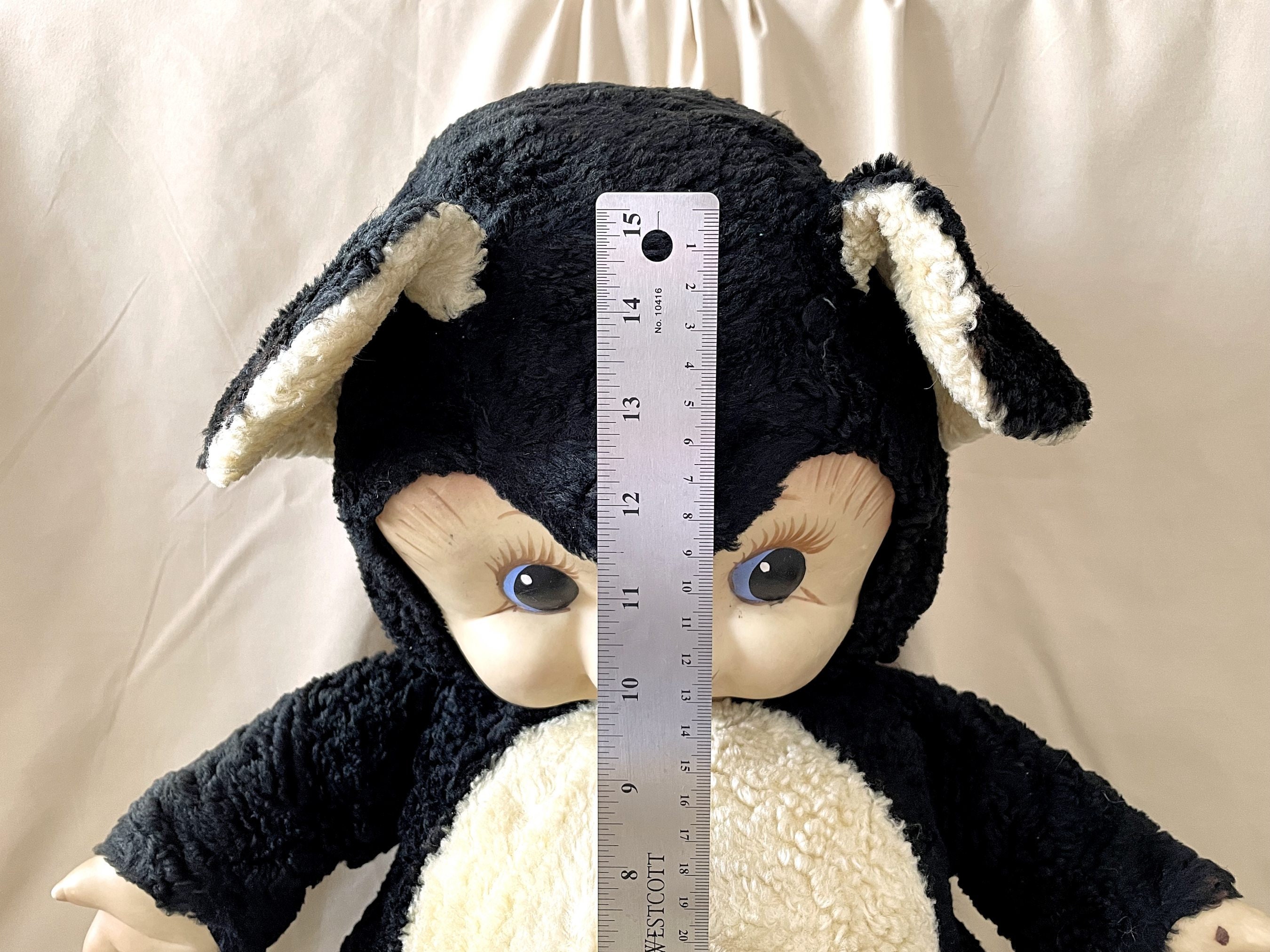 17 Large Stuffed Chubby Tubby Bear With Vinyl Plastic Face by Rushton ...