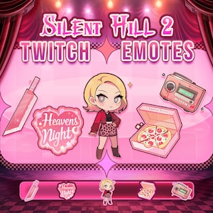 Silent Hill 2 Emotes: Maria & Pyramid Head, Pink Gaming Emote Set (PNG ...