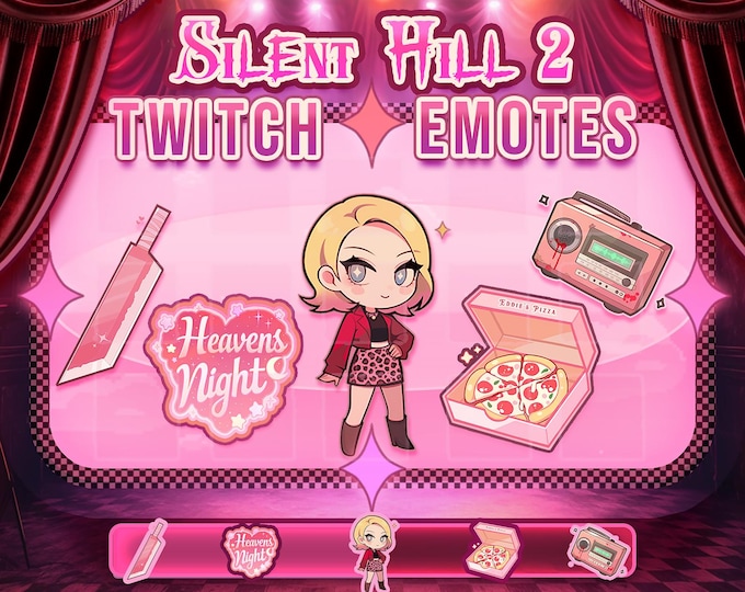 Silent Hill 2 Emotes: Maria & Pyramid Head, Pink Gaming Emote Set (PNG ...
