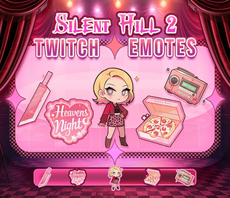 Silent Hill 2 Emotes: Maria & Pyramid Head, Pink Gaming Emote Set (PNG ...