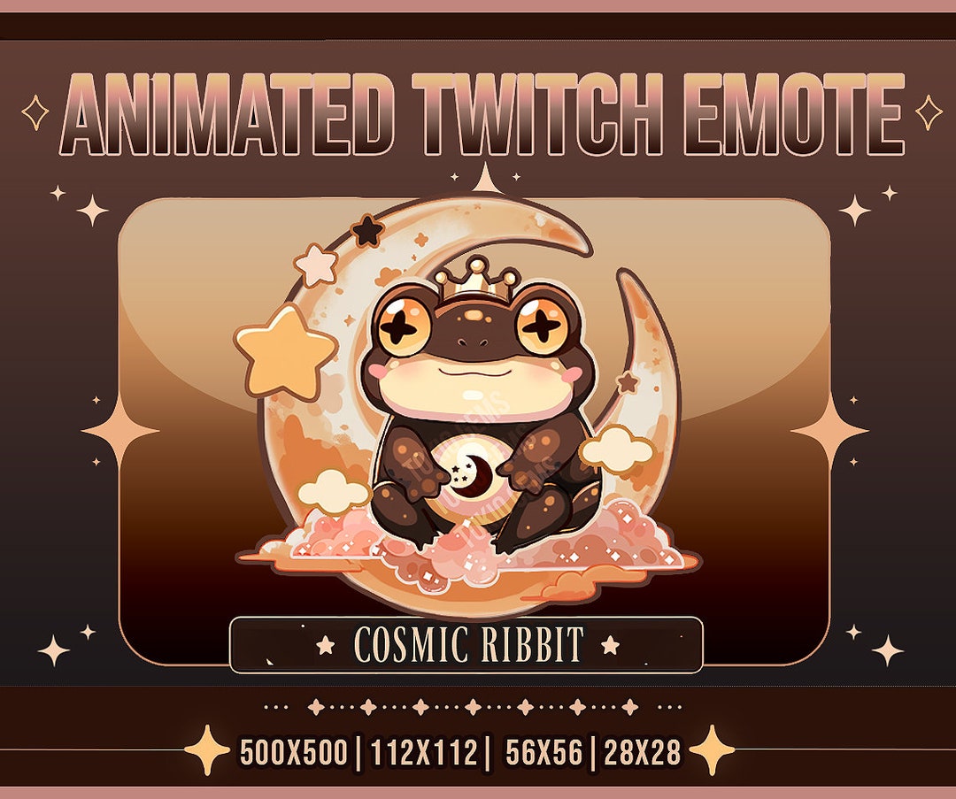 Cosmic Ribbit Chibi Frog Animated Emote | Animated Twitch | Stream ...