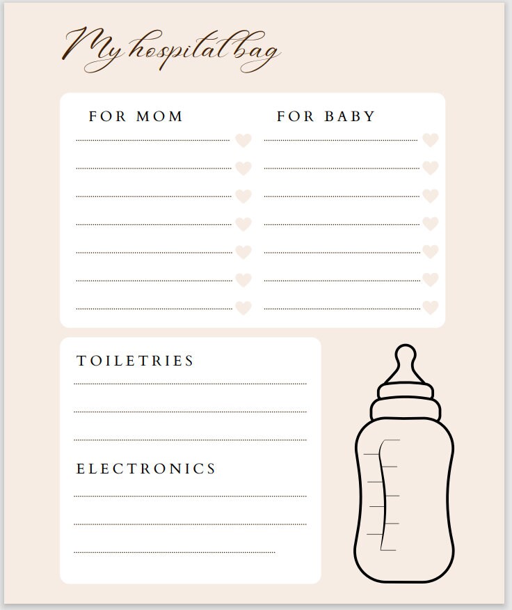 Printable Pregnancy Planner - Etsy