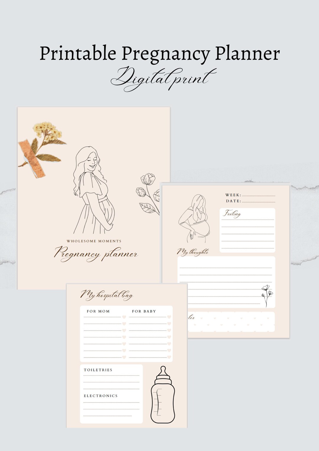 Printable Pregnancy Planner - Etsy