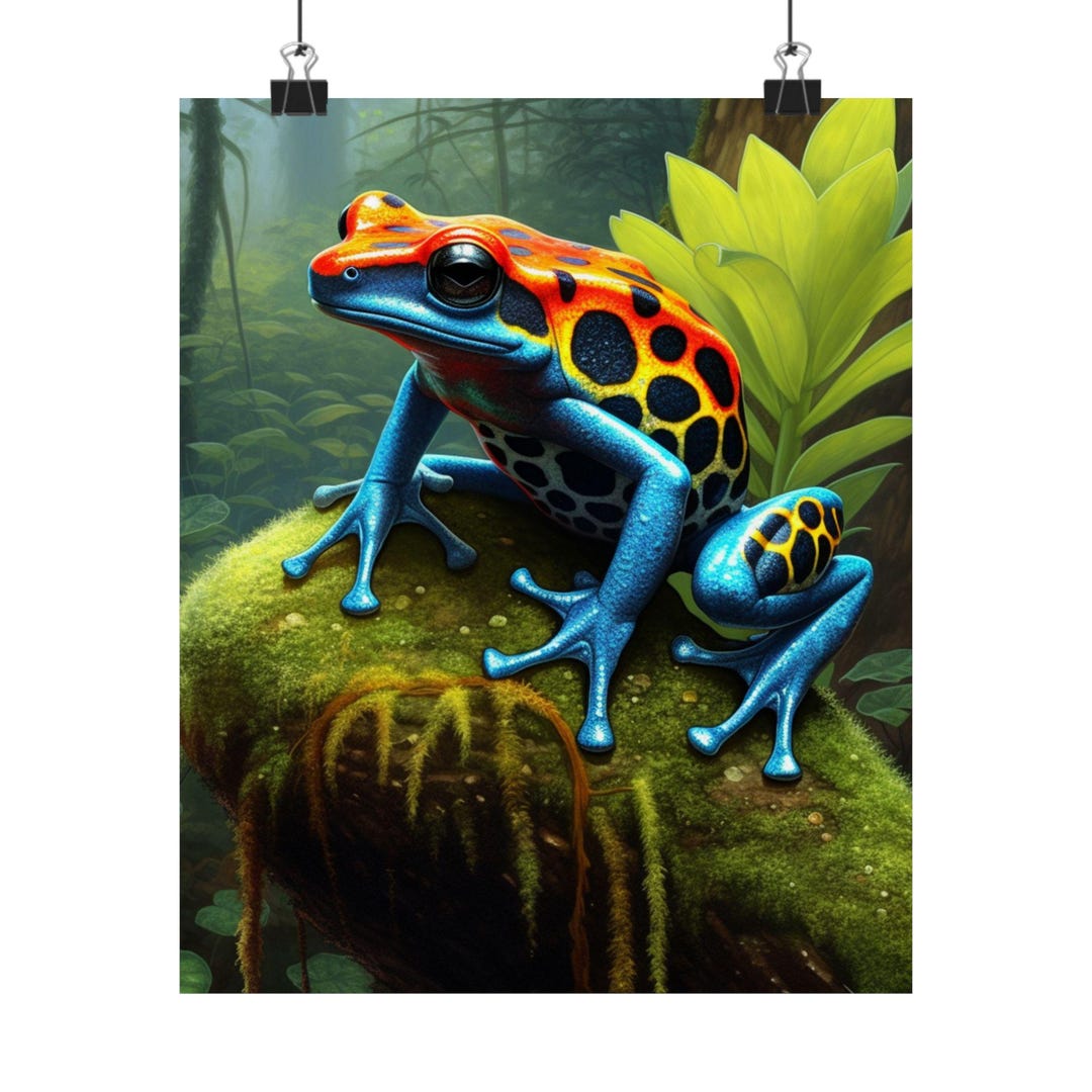 Poison Dart Frog Vertical Poster Print, Matte Wall Art, Animal Lover ...