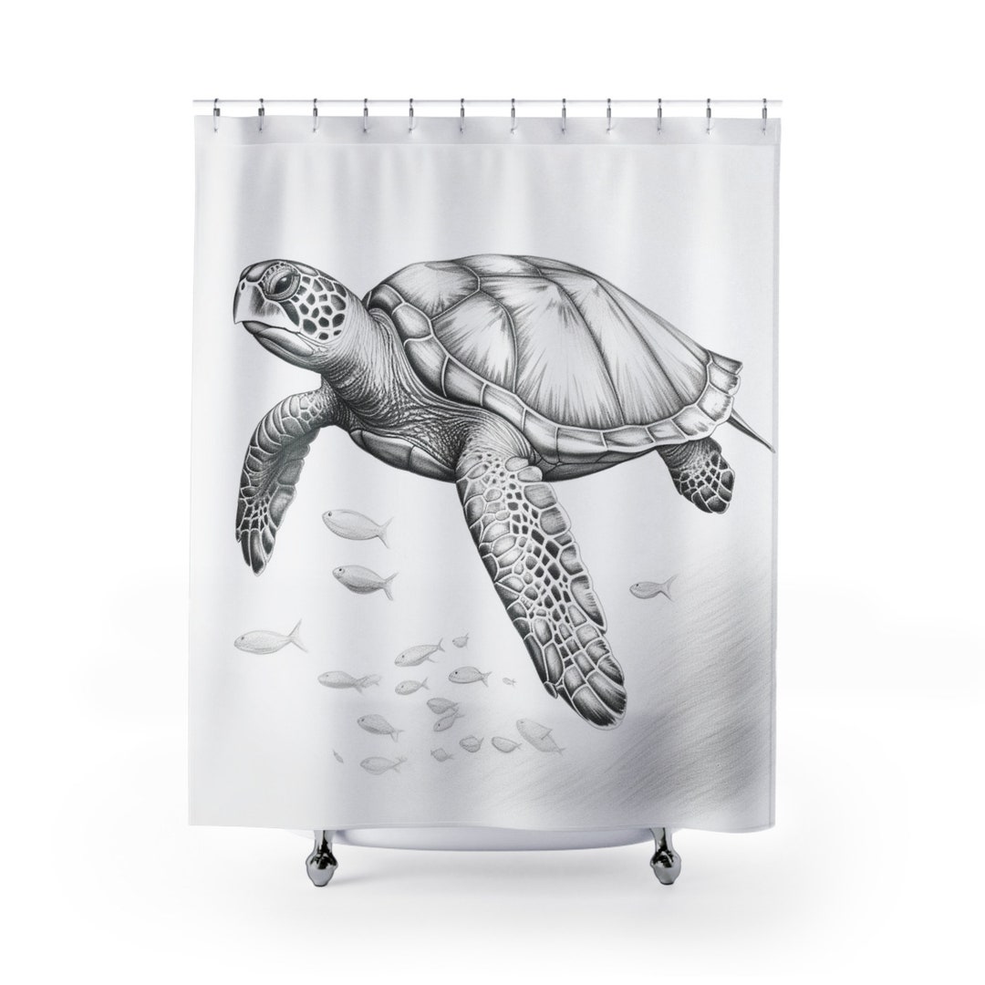 Sea Turtle Shower Curtains - Etsy