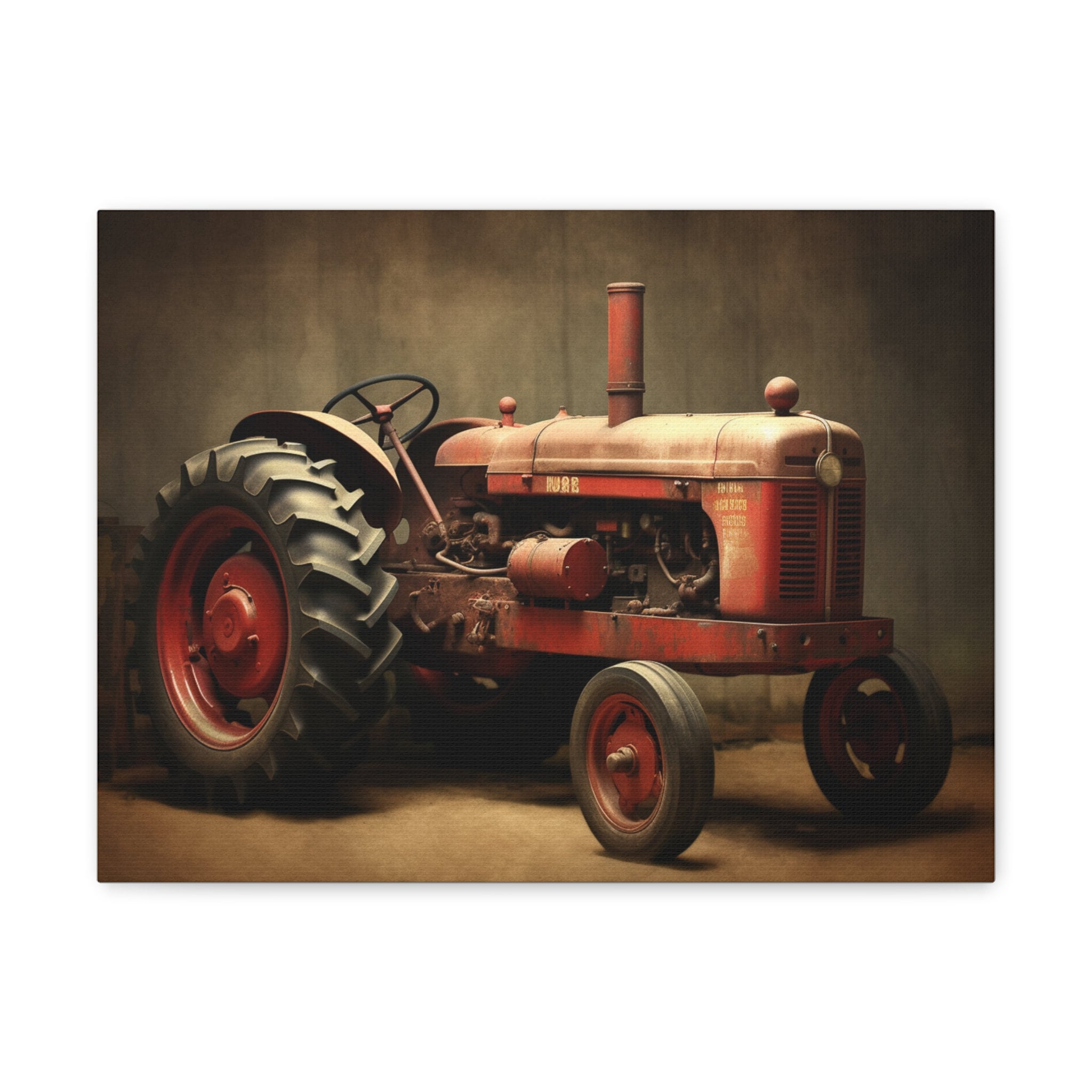 Vintage Tractor Canvas, Rustic Tractor Painting - Etsy