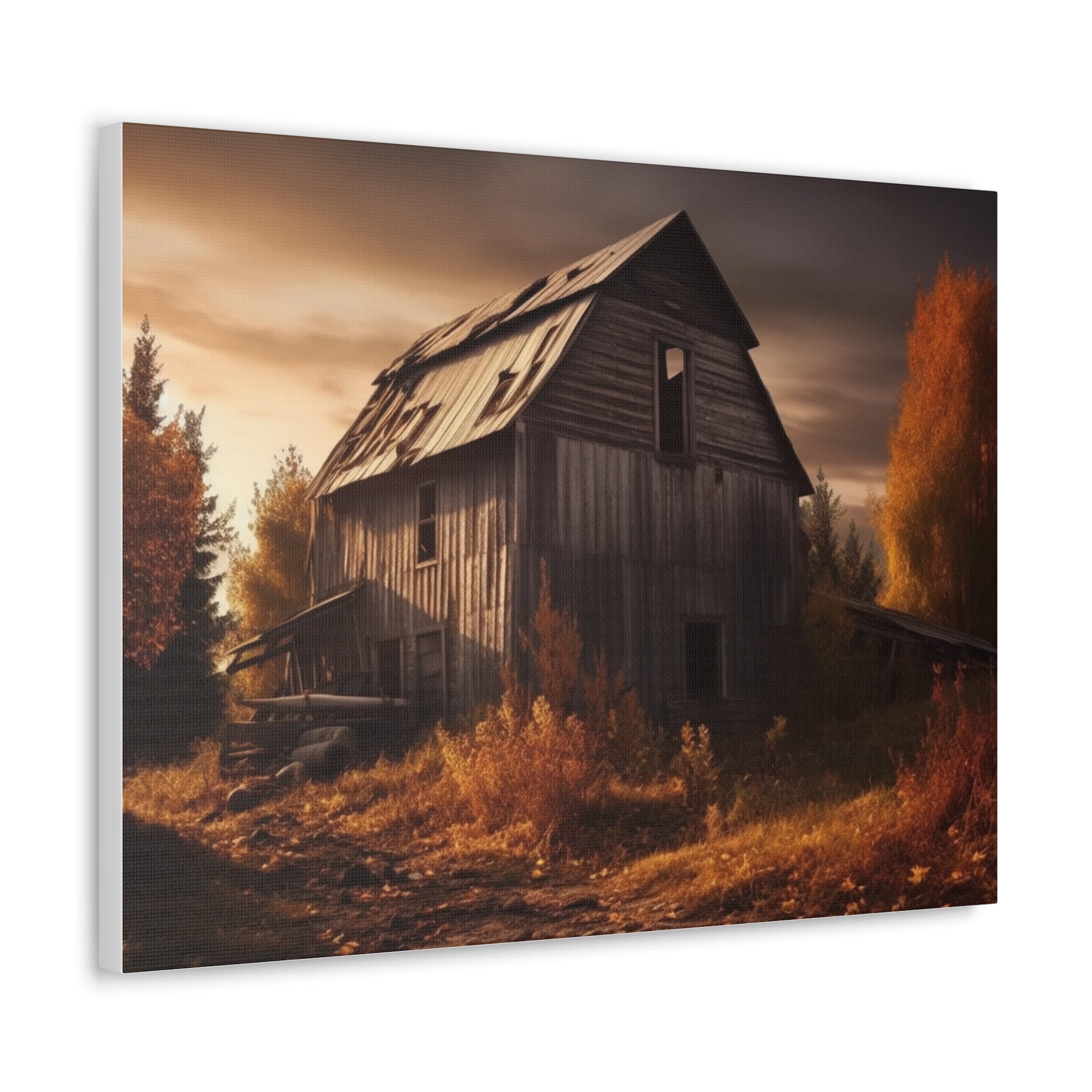 Old Rustic Barn Canvas - Etsy