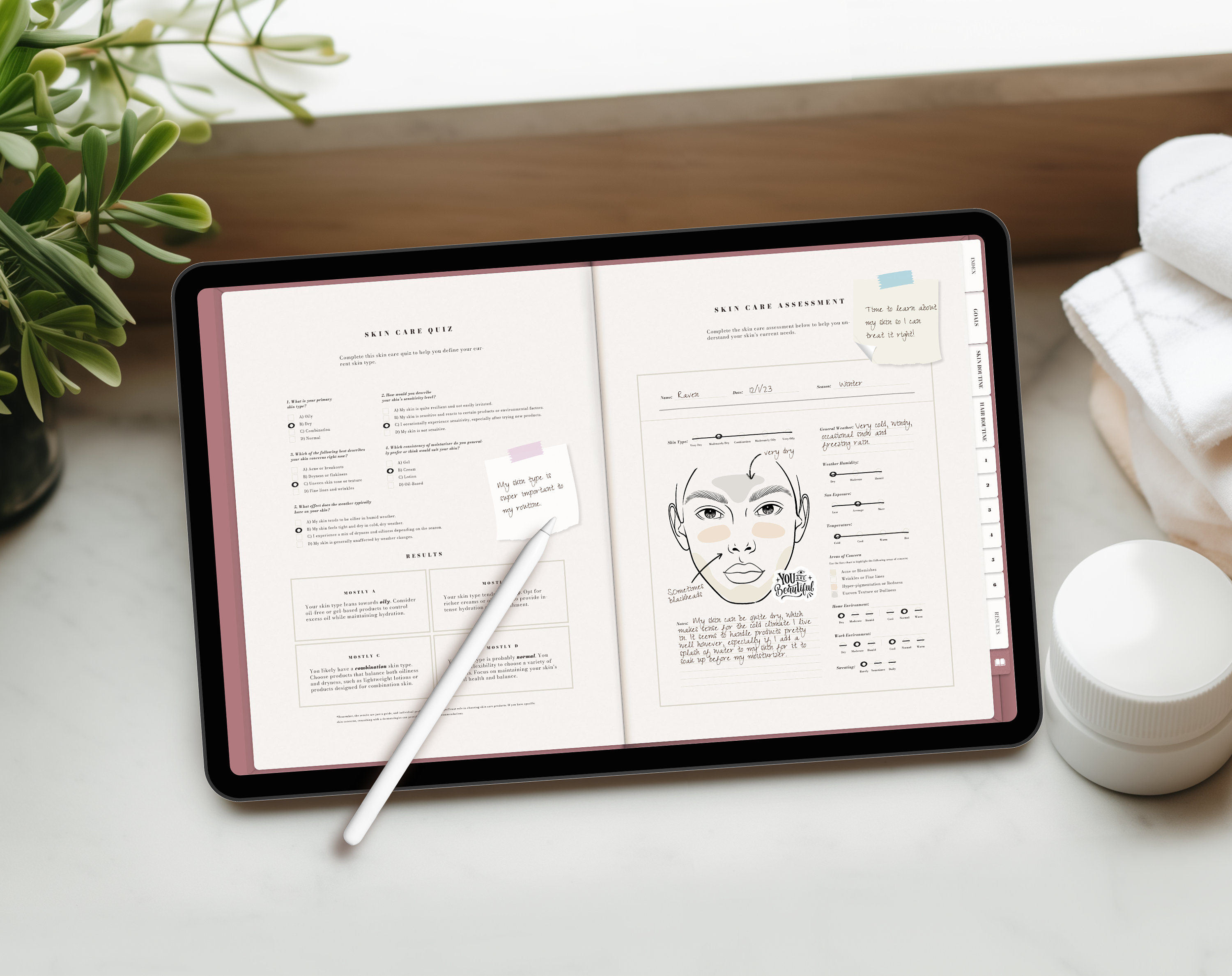 The Natural Beauty Journal | Digital Beauty Planner for Skincare ...