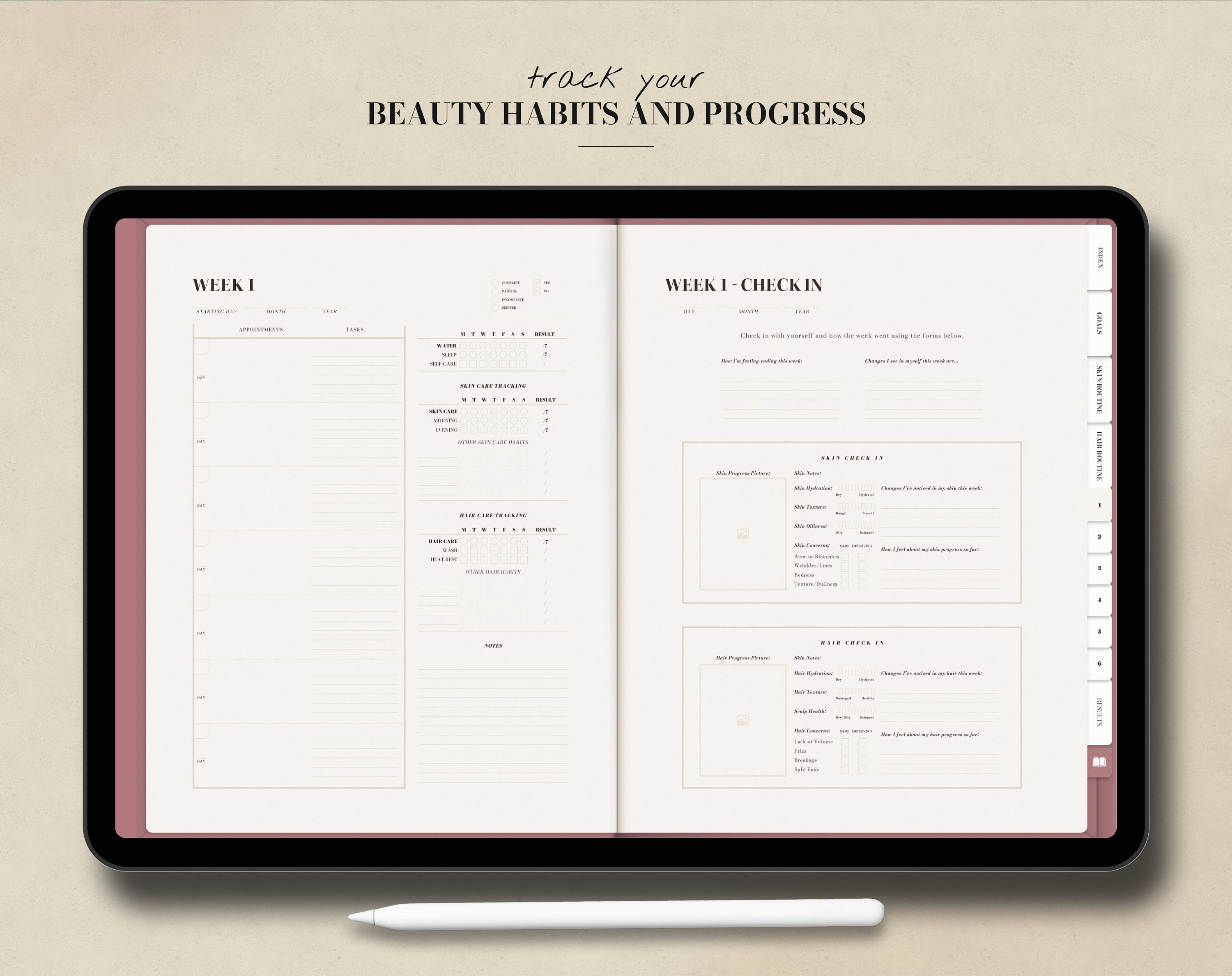 The Natural Beauty Journal | Digital Beauty Planner for Skincare ...